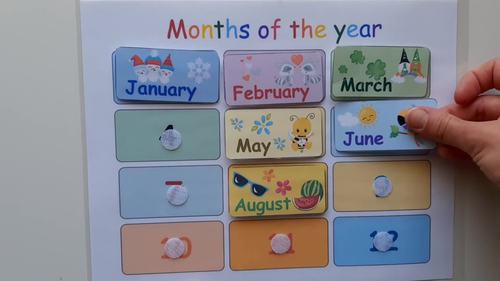 Spanish-English kids calendar and weather chart, Morning board for ...