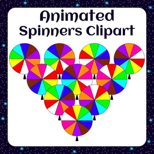 Animated GIF Spinners Clipart – 10 Colours by Colleen's Cosmic Collection