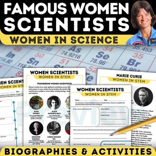 Women Scientists Biography Activities | Women STEM Women's History ...