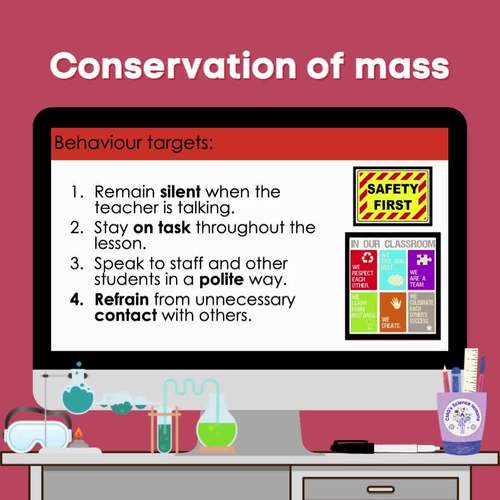 Conservation of mass in chemical reactions (KS3) by CMGs Science lessons