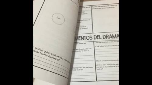 DRAMA- Libro para analizar una obra de teatro- Español by Español con amor