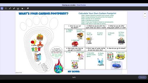 Earth Day Activity: What's Your Carbon Footprint? by Crush it Kid