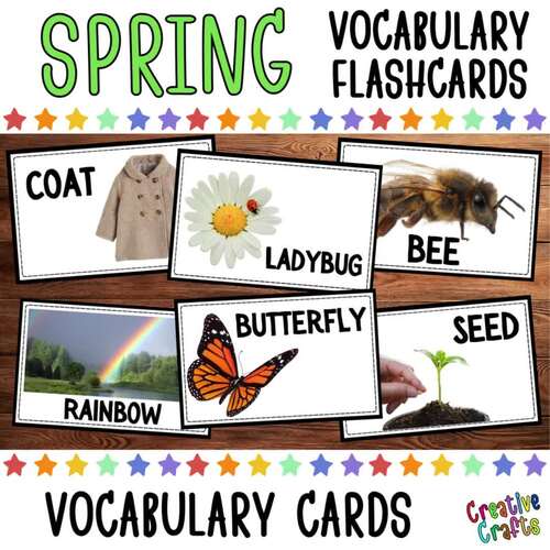 Common SPRING Vocabulary Flashcards with Real Photos | Labeled Flashcards