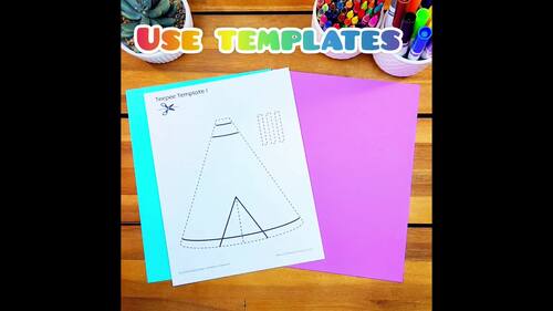 Native American 3D Writing Craft Activities | Teepee (Tipi, Tepee) Art ...