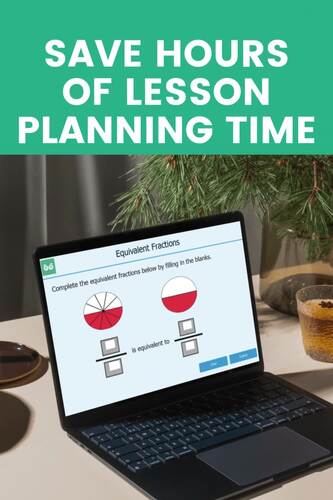 Equivalent Fractions - 3rd Grade Digital Math Lesson CCSS 3.NF.A.3 Self ...