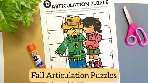 Fall Speech Therapy Articulation Puzzles | Fall Articulation Activities