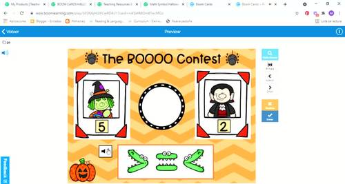 BOOM CARDS HALLOWEEN: COMPARING NUMBERS | Greater and less by Ms Herraiz