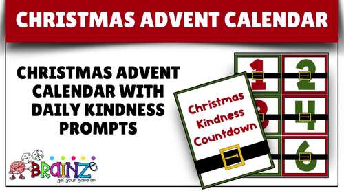 Christmas Advent Calendar with Daily Kindness Prompts | Christmas Countdown