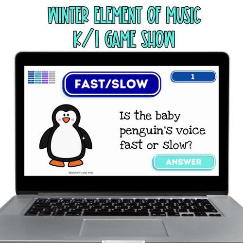 Winter Elements of Music Kindergarten First Grade Game Show Review PPT ...