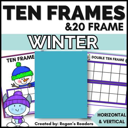 Ten Frame & Double Ten Frame Winter Math Mats for 1st Grade by Rogan's ...