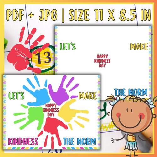 World Kindness Day Craft- Poster | World Kindness Day Handprint Art ...