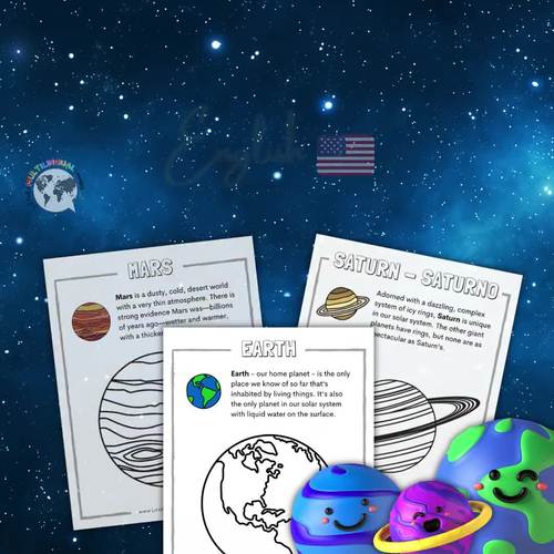 Solar System and Planets Coloring Pages - Solar System Activities