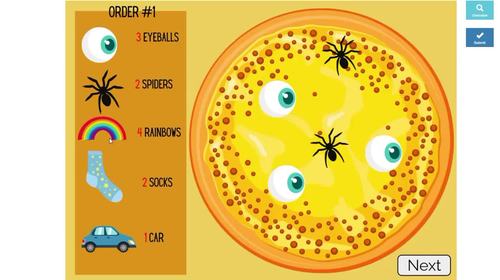 Filling Pizza Orders Boom Card by Miss M's Unique Learners | TPT
