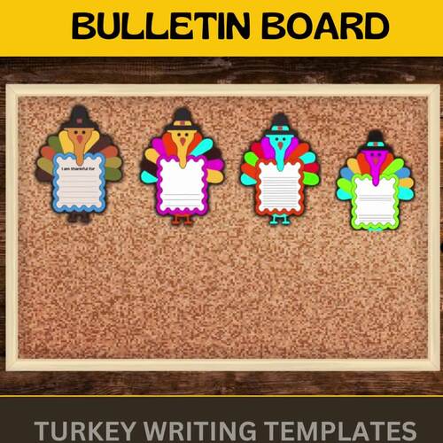 Thanksgiving Bulletin Board Templates-Blank writing space-I AmThankful ...