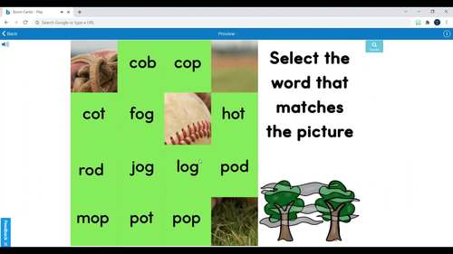 Short O CVC Words Mystery Picture Boom Cards by Little Hands on Learning