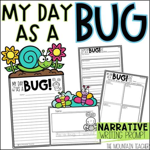 My Day as a Bug Spring Writing Prompt and April Bugs Life Bulletin Board
