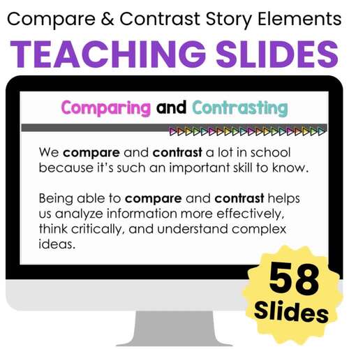 Compare and Contrast Story Elements Teaching Slides and Printable ...