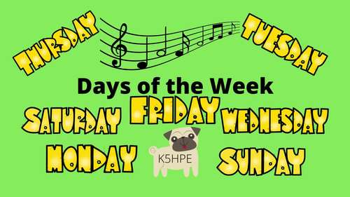 Music: Days of the Week, Vocal Music Education, Choir | TPT
