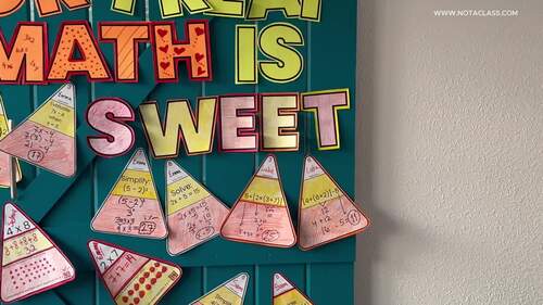 5th Grade Candy Corn Bulletin Board Craft, Halloween Math Activities ...