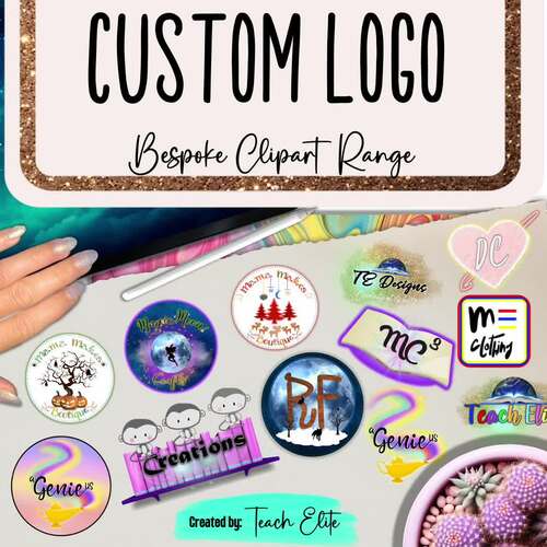 Custom Logo for your Branding and Business, Clipart by Teach Elite