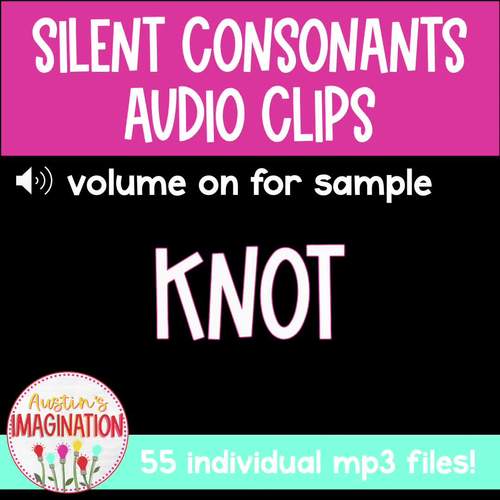 Silent Consonants Audio Clips - Audio Files for Commercial Use | TPT