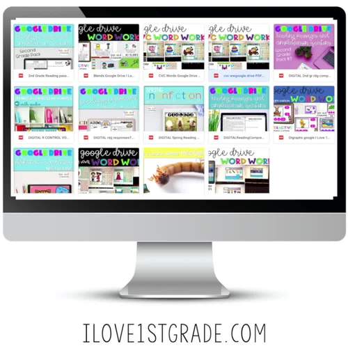 GOOGLE CLASSROOM LITERACY BUNDLE Reading and Phonics by I Love 1st Grade