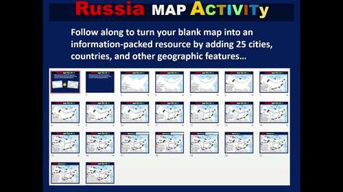 RUSSIA Map Activity - fun, engaging, follow-along 20-slide PPT | TPT