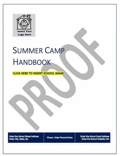 Summer Camp Handbook by Admin 4 You | TPT
