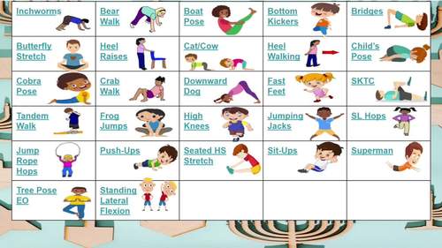 Hanukkah Spin a Gross Motor Movement BUNDLE by Fitness for Kiddos