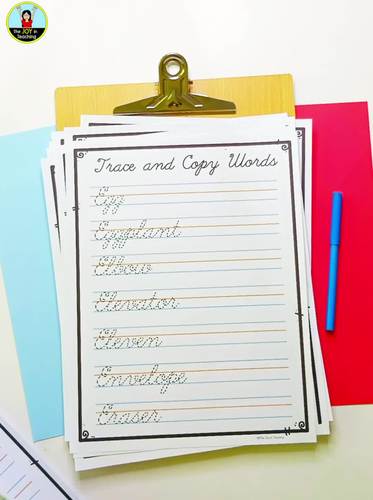 Cursive Handwriting Practice Pages by The Joy in Teaching | TPT