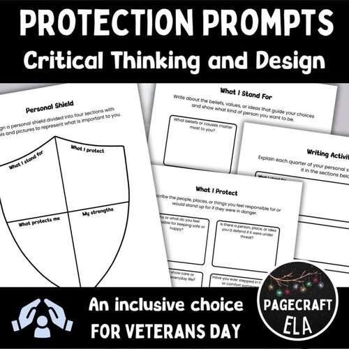Protection Prompts Critical Thinking & Shield Design | Veterans Day ...