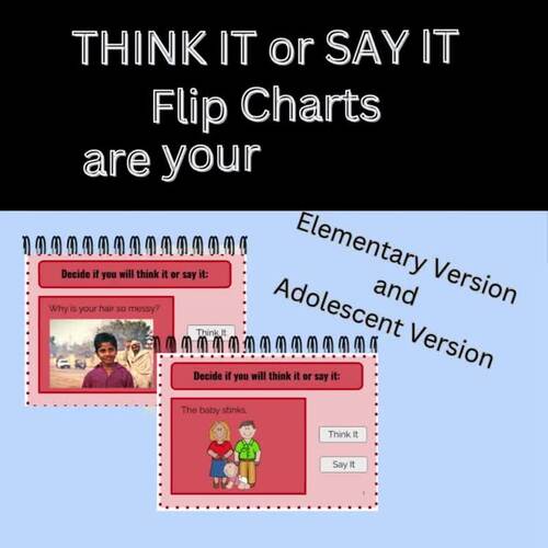 Expressive Language Bundle: Think It or Say It Flip Books | TPT