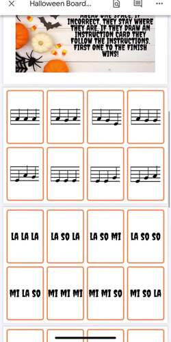 Halloween Board Game | Music Centers | So Mi La by Music With Mrs Babic