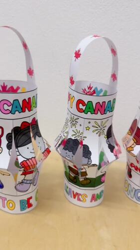 Canada Day Paper Lantern & Coloring Craft Activity for Kids by HAPPYLEARN