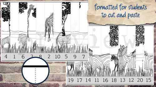 COUNTING TO 20 Number Sequencing Puzzle Strips Printable Activity
