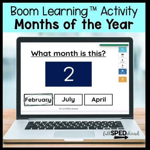 Morning Meeting Identify Months Calendar Skills Boom™ Cards Activity