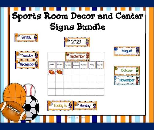 Sports Themed Classroom Decor Bundle | EDITABLE | Posters | Centers ...