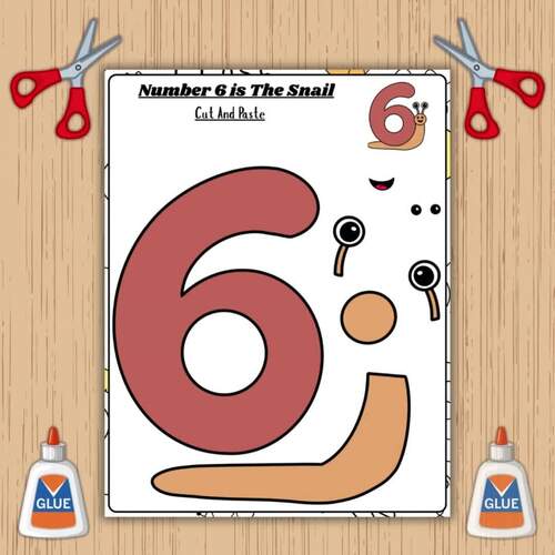 Number 6 is the Snail Craft | Number Craft | Fine Motor & Counting Activity