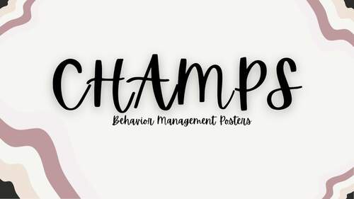 Champs Activity Posters by Curly Hair Science Teacher | TPT