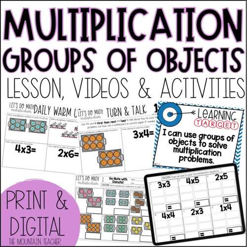 Multiply Making Groups of Objects Worksheets | Multiplication Activities