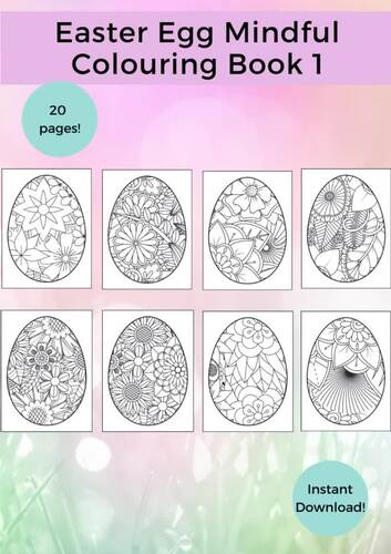 Easter Egg Coloring Pages, Easter Activities, Easter Craft | TPT