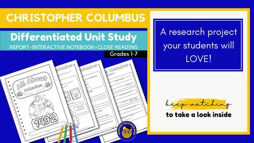Christopher Columbus Differentiated Unit Study Bundle by Wisdom ...
