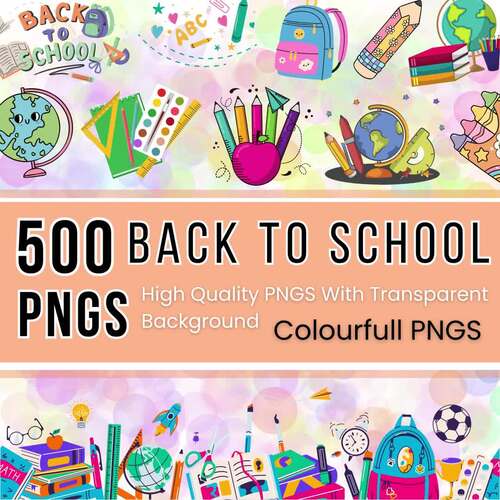 Back to School PNG Bundle – Cute School Clipart for Teachers ...