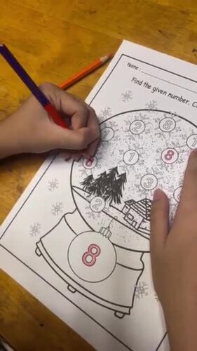 Snow Globe Number Match Activity | Winter-Themed Number Recognition ...