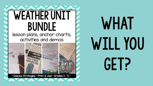 Weather Unit Bundle: Lesson Plans, Anchor Charts, Informational ...