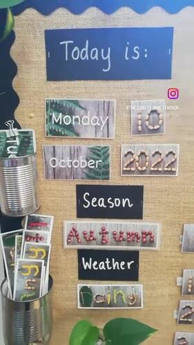 Nature calendar set for class display by The Crafty Kiwi Teacher