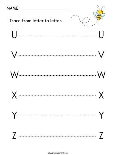 Alphabet Worksheets, Pre Writing Tracing, Letter Recognition, Preschool ...