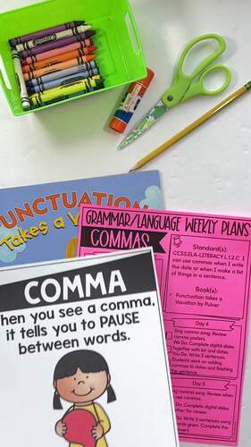 Commas in a Series & Dates Grammar Language Week 5 Digital & Paper