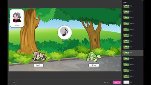 Fast and Slow Music Opposites Interactive Game Assessment for ...