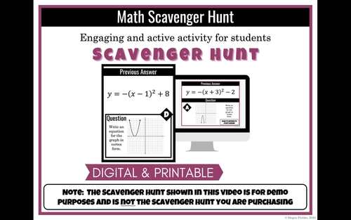 Simplifying Radicals Scavenger Hunt Activity by Algebra Elevated